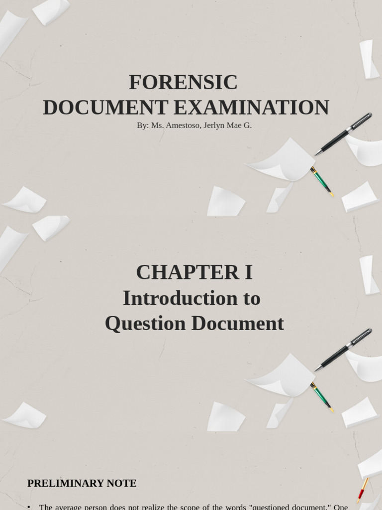 Forensic Docu | PDF | Ink | Pen