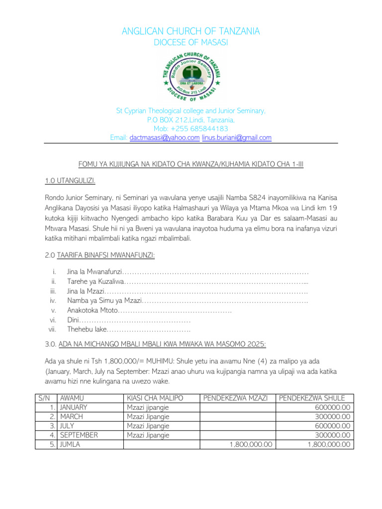 Joining Instruction 2025 | PDF