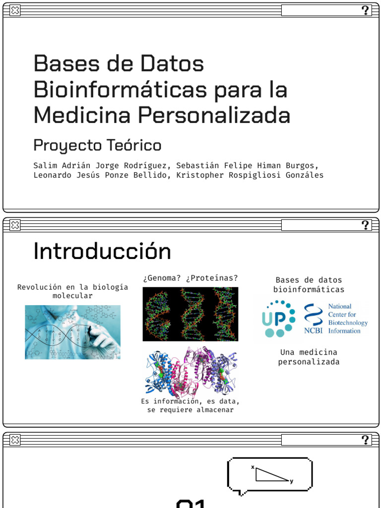 Proyecto teórico | PDF | Bioinformática | Bases de datos