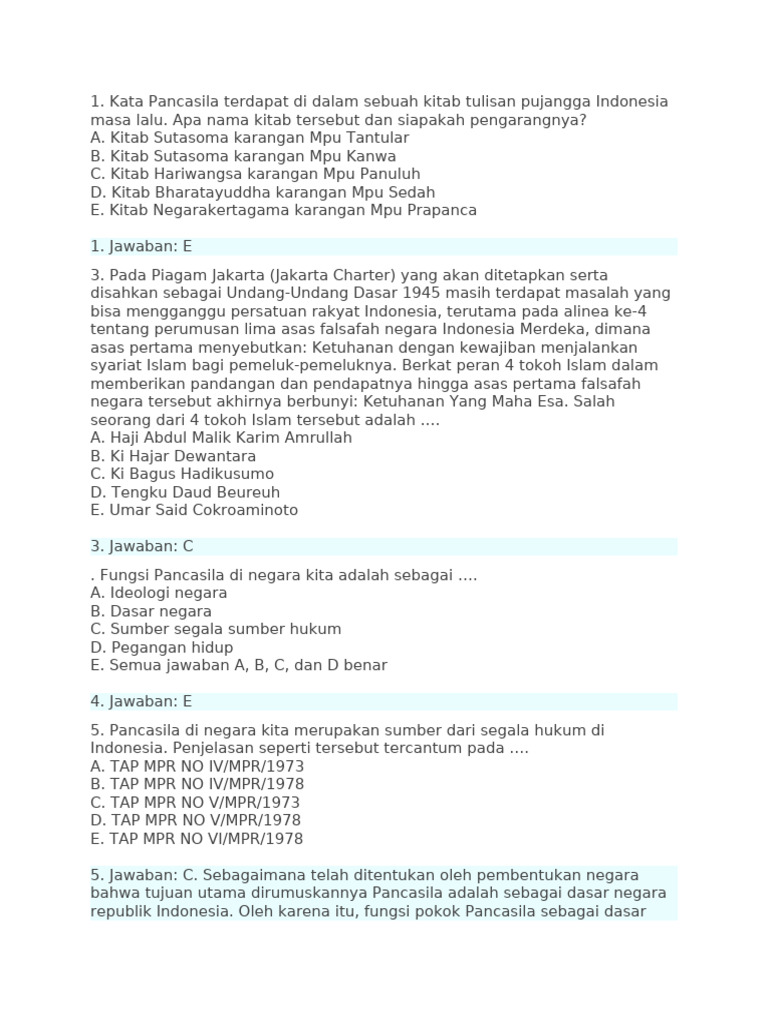 Pancasila: Sejarah, Fungsi, dan Lambang | PDF
