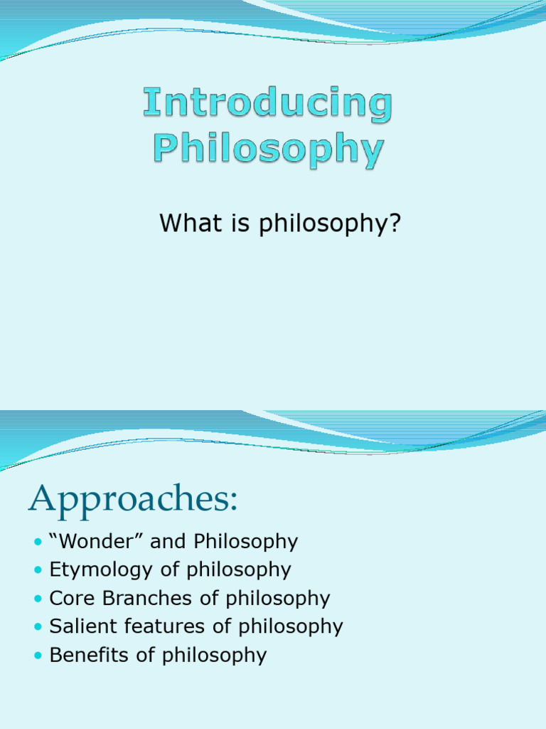 CHAPTER ONE Introducing Philosophy(1) | PDF | Knowledge | Reason