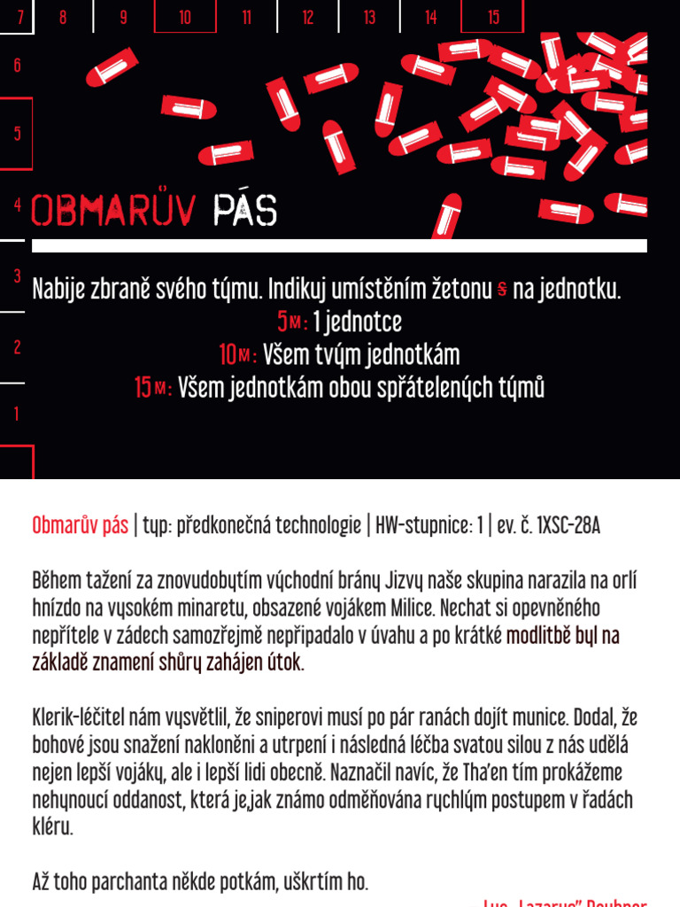 Print and Play Artifact Cards For The Following The End Board Game (CZ ...