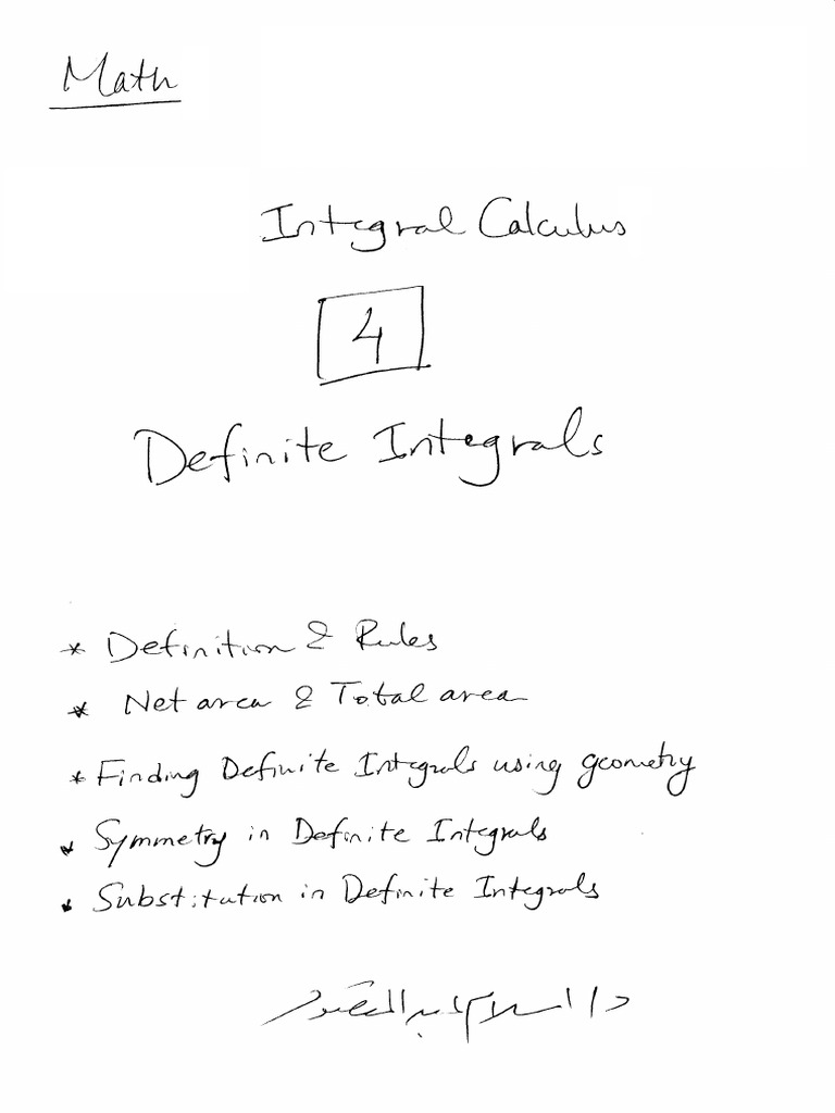 4 - Definite Integrals | PDF