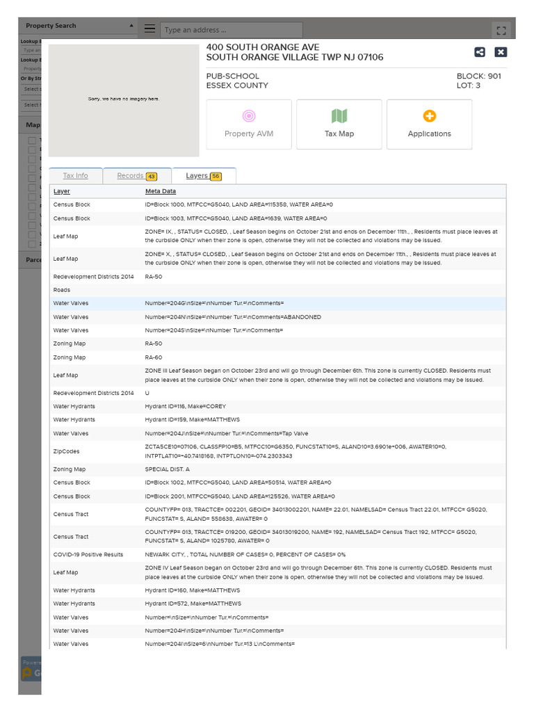 South Orange Village TWP - Layers | PDF