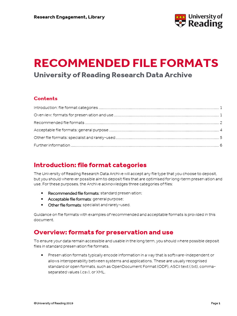 Research Data File Formats Guide | PDF | File Format | Data Compression