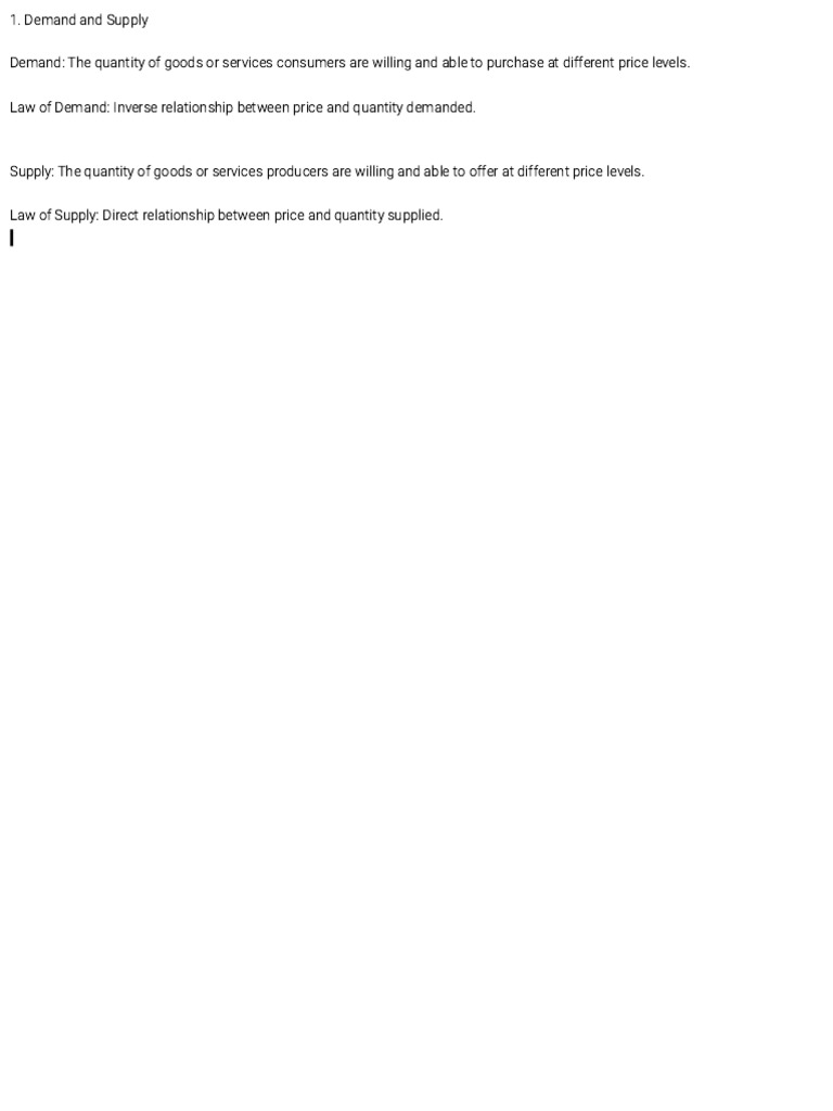 Demand and Supply Notes | PDF