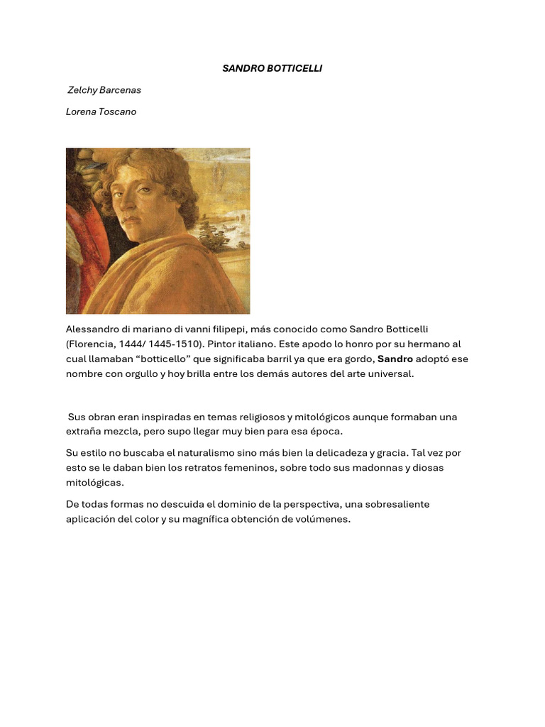 Sandro Botticelli | PDF