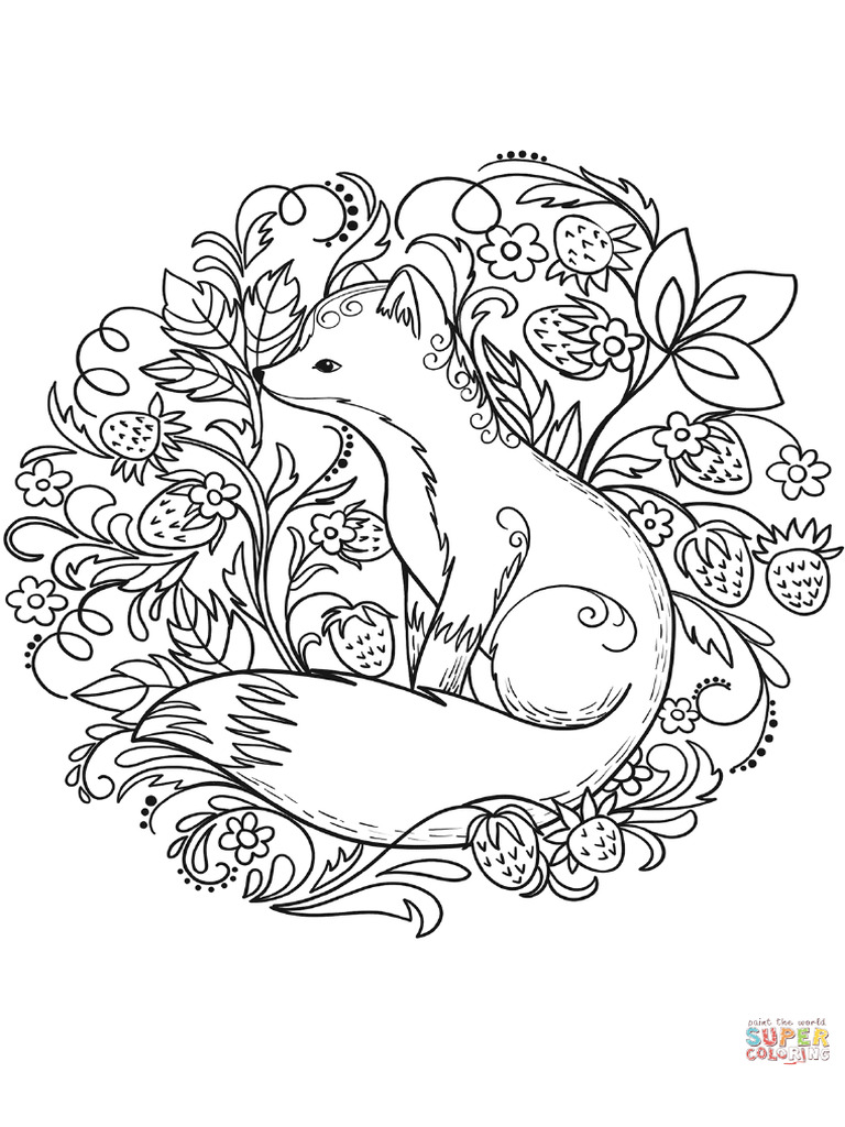 Fox Coloring Page | PDF