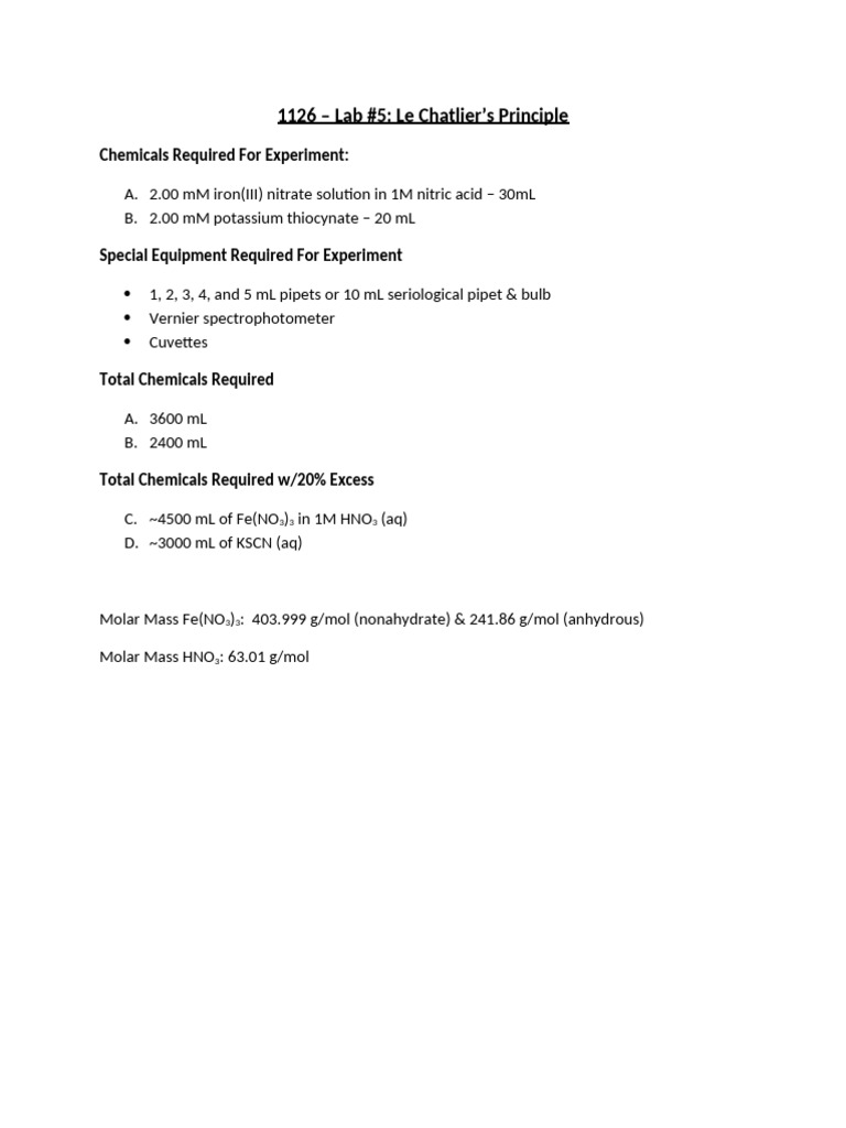 1126 -Equilibrium Constant Calculation | PDF