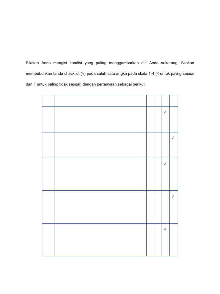 Lembar Asesmen Diri | PDF