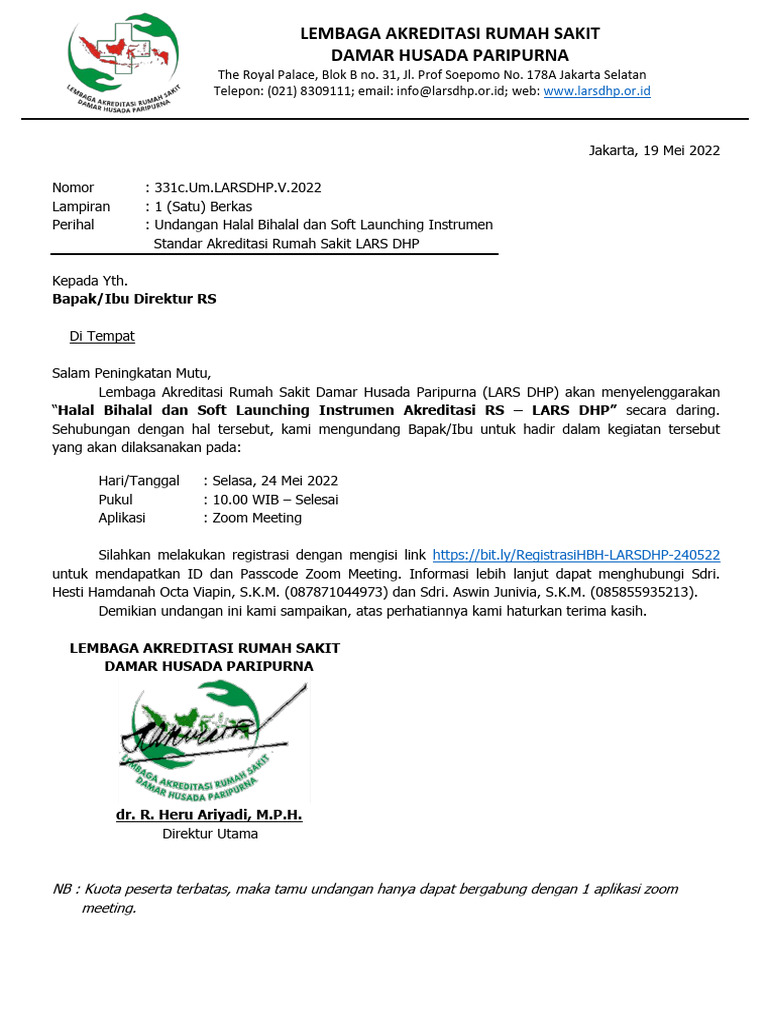 331c - RS - Undangan HBH Dan Soft-Launching Instrumen Standar ...