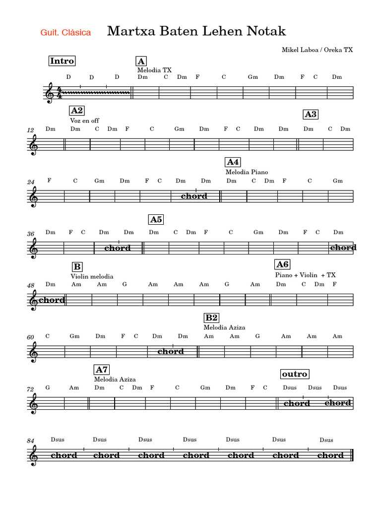 Martxa Baten Lehen Notak | PDF