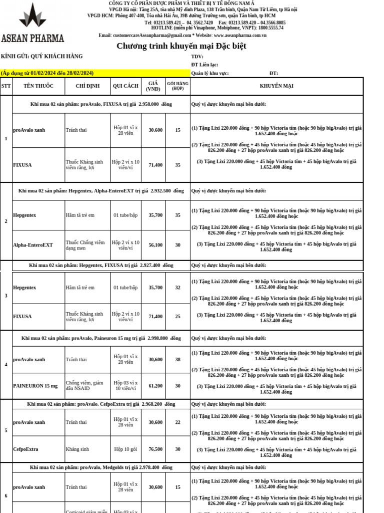 Otc01-Bg DB 02-2024-So 6-Tdv Giao Hang | PDF