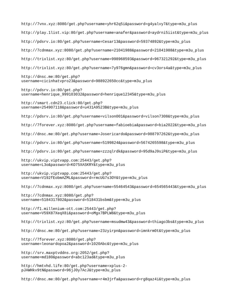 LISTAS PRONTAS M3U (1) | PDF