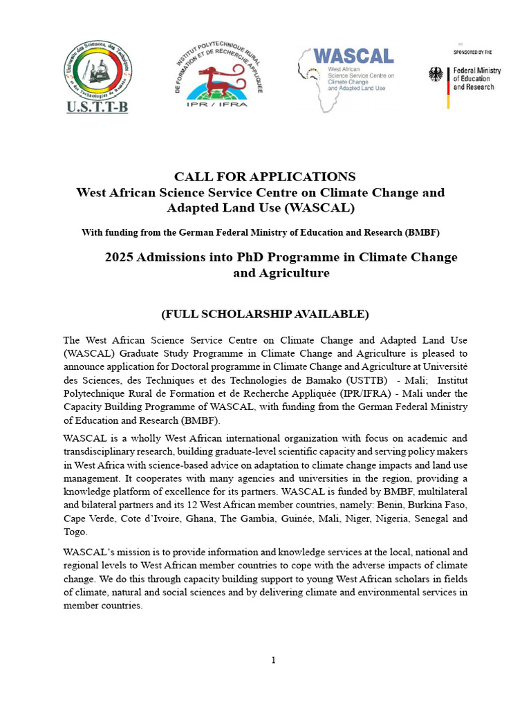 Call for Application GRP CC Agric Batch 6 (1) | PDF | West Africa | Thesis