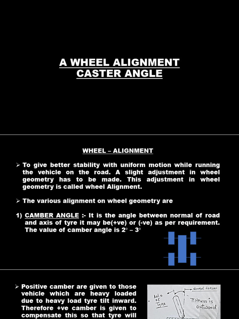 Understanding Wheel Alignment and Camber Angle | PDF