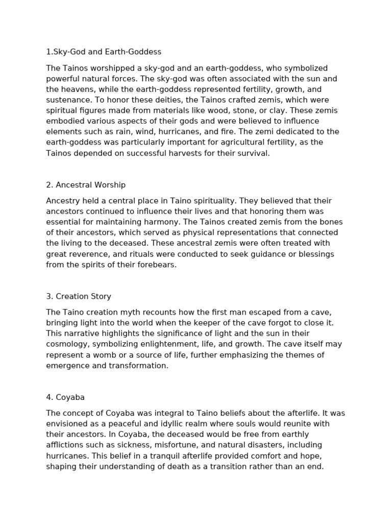 TAino info | PDF | Deities | Veneration Of The Dead