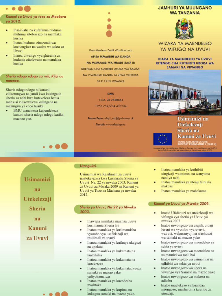 En1497347872 Sheria Na Kanuni Za Uvuvi | PDF