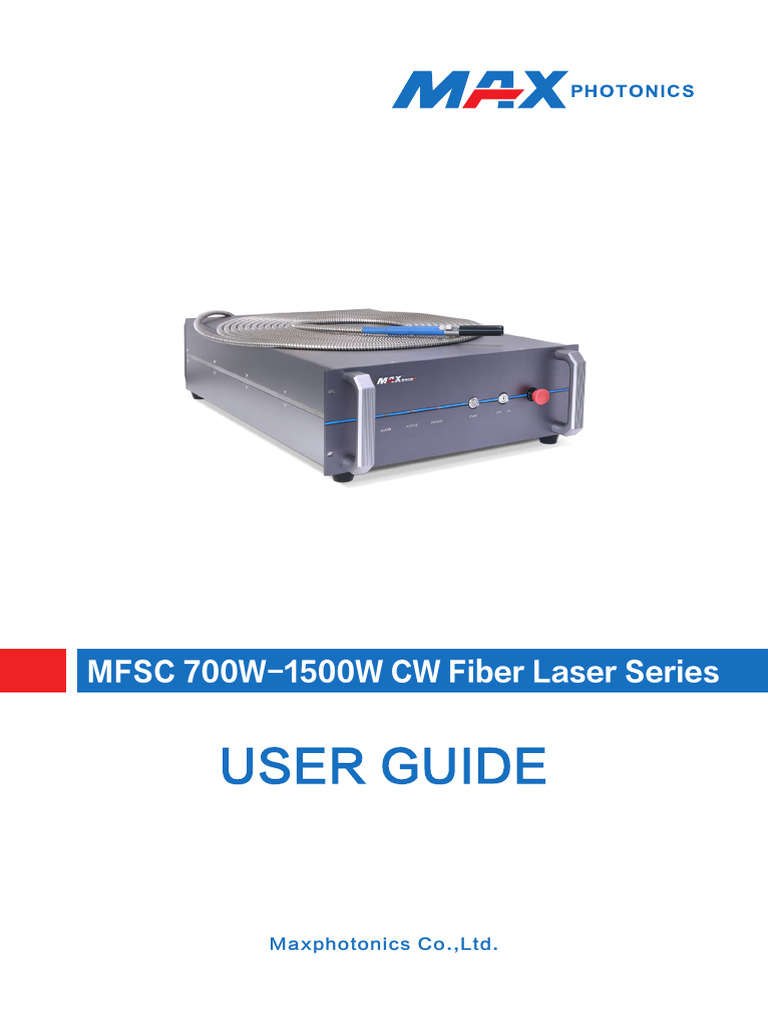 MFSC_-700_1500W (1) | PDF | Laser | Optical Fiber