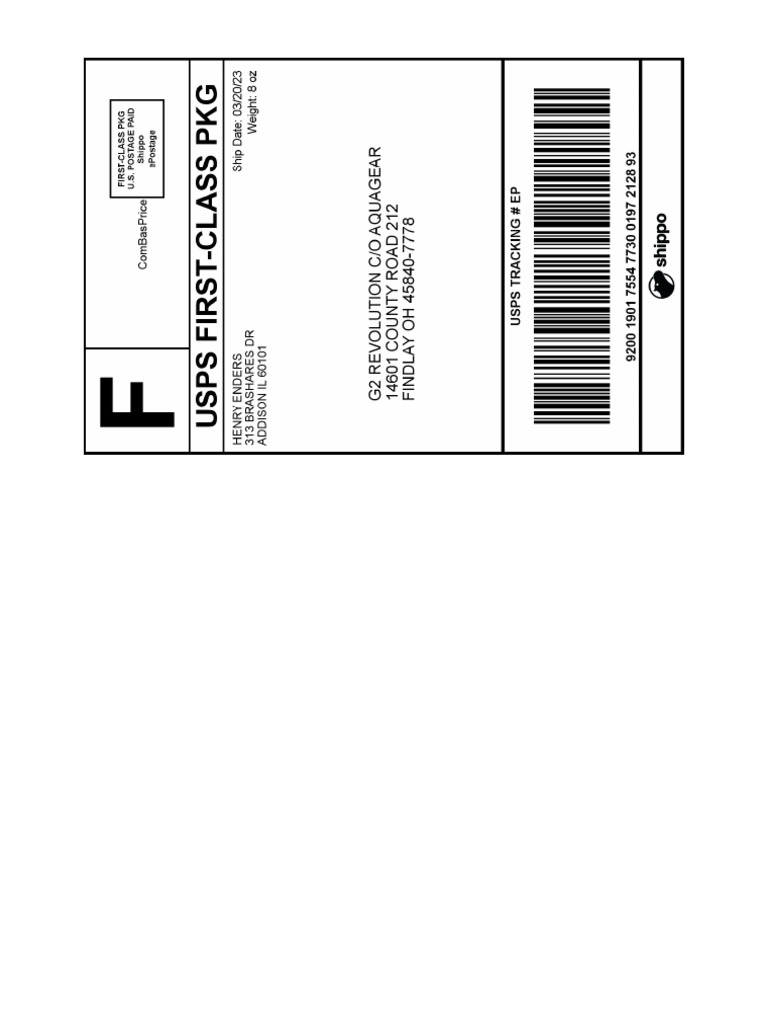 Aquagear Recycling Program Label | PDF