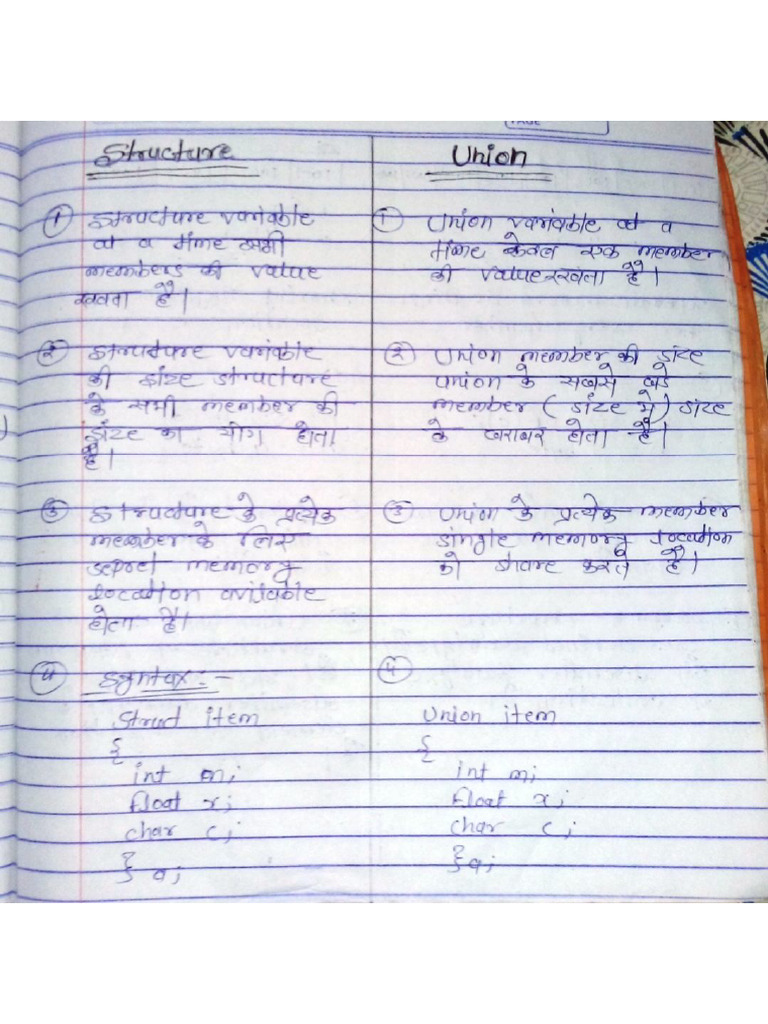 Struct Vs Union-1 | PDF Struct Vs Union-1 | PDF
