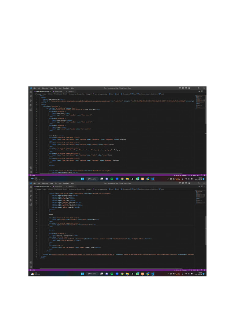 Tugas Menambahkan Bootstrap | PDF