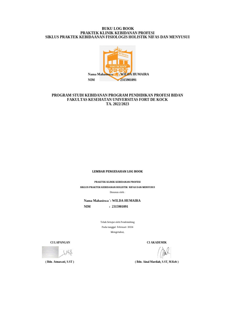 (Siklus 8) Logbookwilda Humaira | PDF