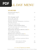 Tdh Menu @1250+Taxes | PDF