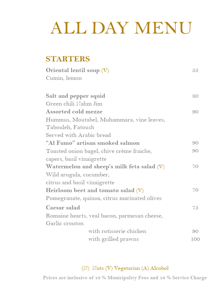 Caravan All Day Menu 18jan2016 | PDF | Salad | Pickling
