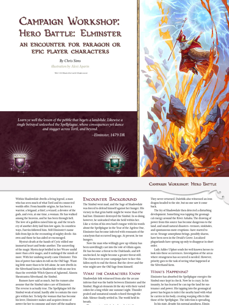 181_Battle_Elminster | PDF | Forgotten Realms | Dungeons & Dragons