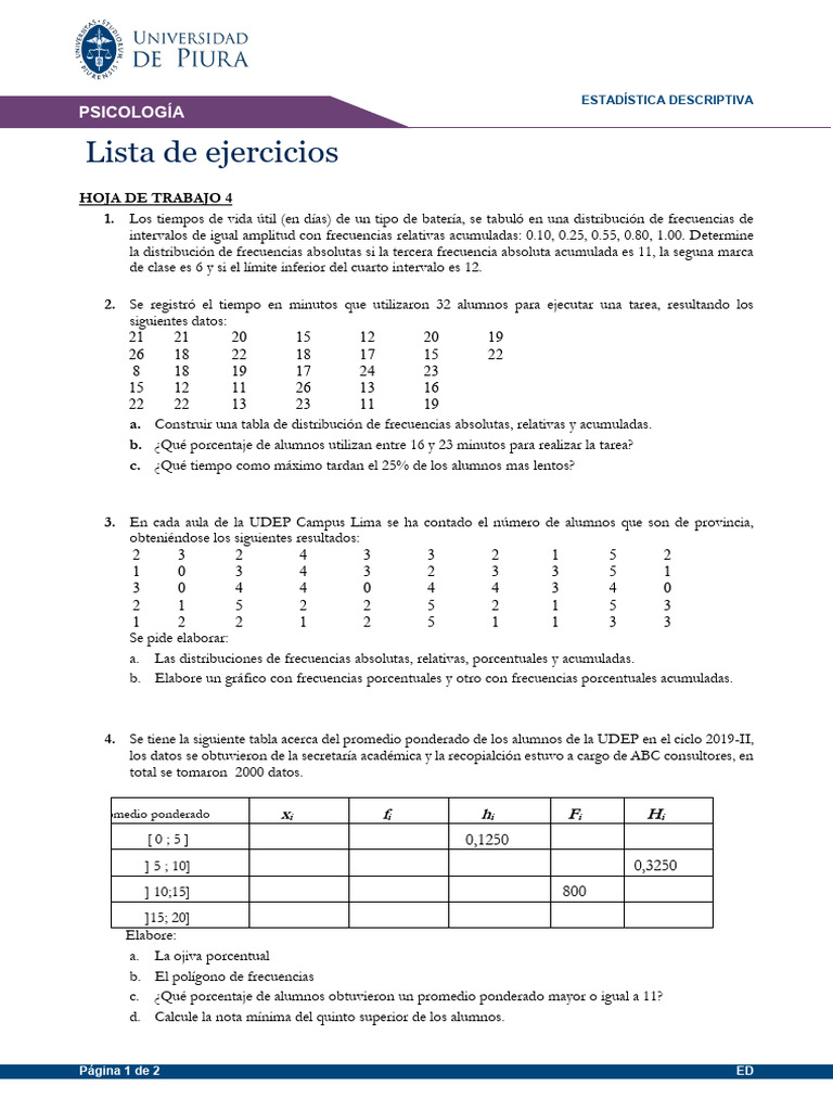 Ejercicios 4 | PDF