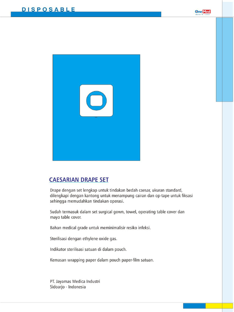 2. Brosur & Spec caesarian drape set | PDF