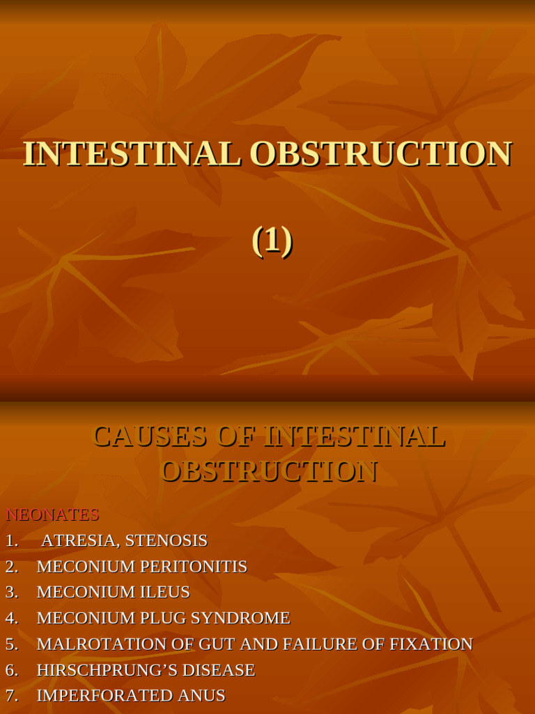 Intestinal Obstruction (Ath) | PDF | Diseases And Disorders | Digestive ...