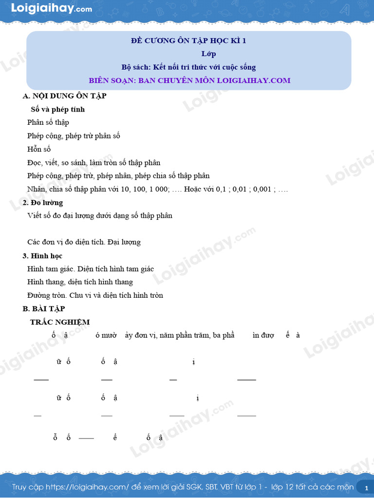 ÔN TẬP HK1.3 | PDF