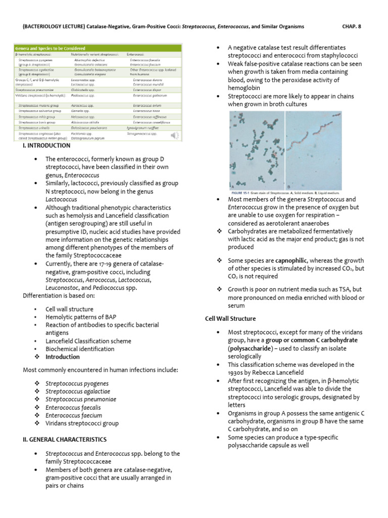 Chapter-8-Catalase-Negative-Gram-Positive-Cocci | PDF | Streptococcus ...