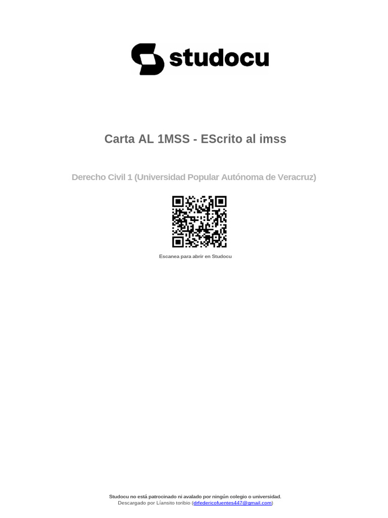 Carta Al Imss Escrito Al Imss | PDF | Gobierno