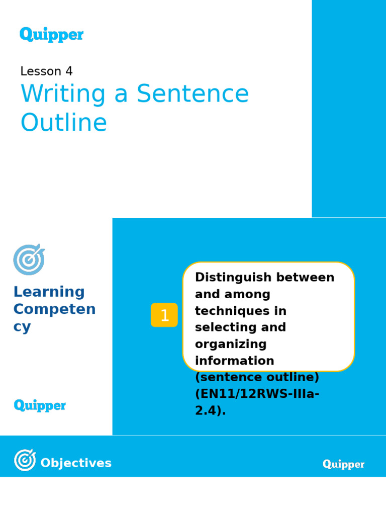 Mastering Sentence Outlines for Essays | PDF | Essays | Cognitive Science