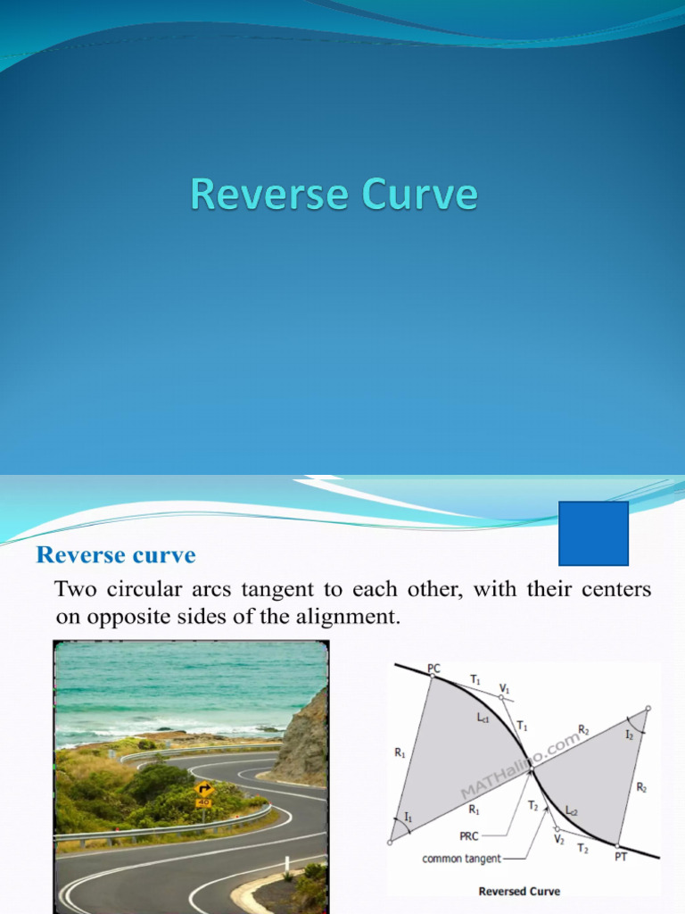 Reverse and Vertical Curve Elements | PDF | Tangent | Mathematical Physics