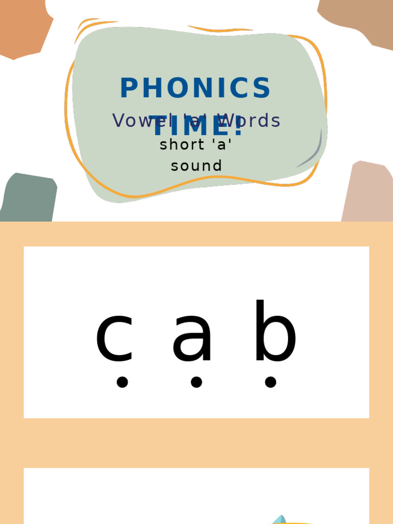 Colorful Illustrative Phonics Short Vowel A Sound Presentation | PDF