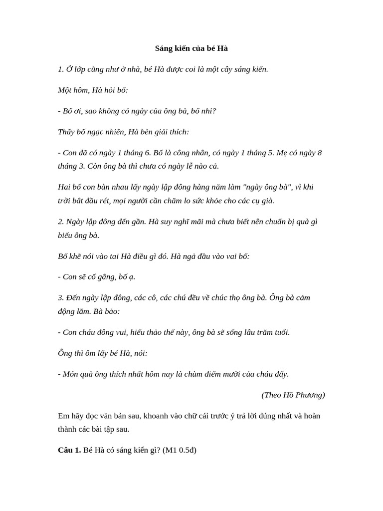 De Thi Hoc Ki 1 Lop 2 Mon Tieng Viet Canh Dieu de 4 | PDF