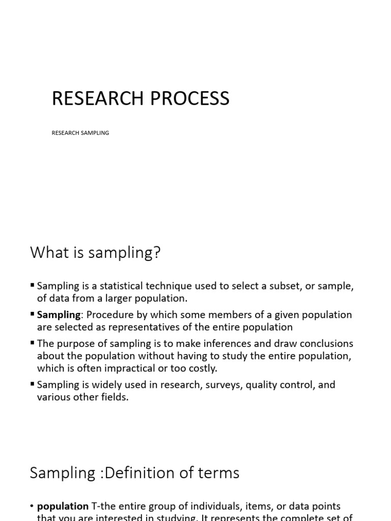 Research Process-Sampling1 | PDF | Sampling (Statistics) | Stratified ...