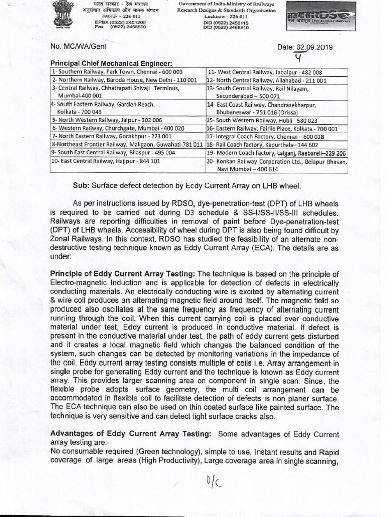 Surface Defect Detection by Eddy Current Array | PDF