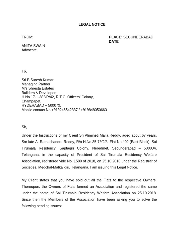 Legal Notice Draft 2 | PDF