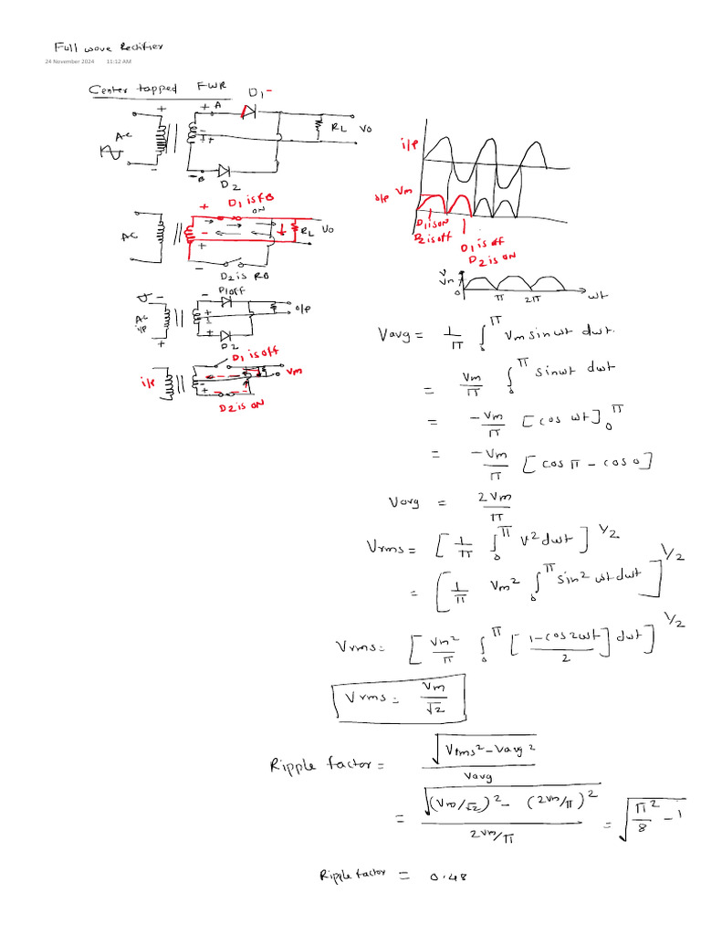 Full Wave Rectifier | PDF