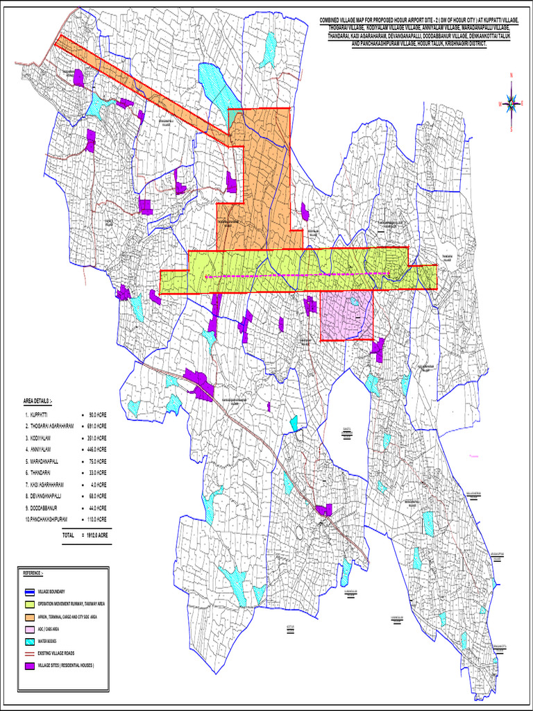 Proposed Hosur Airport Site Map | PDF