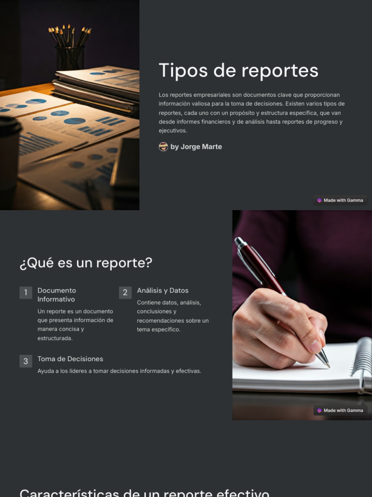 Tipos de Reportes Empresariales | PDF | Toma de decisiones | Science