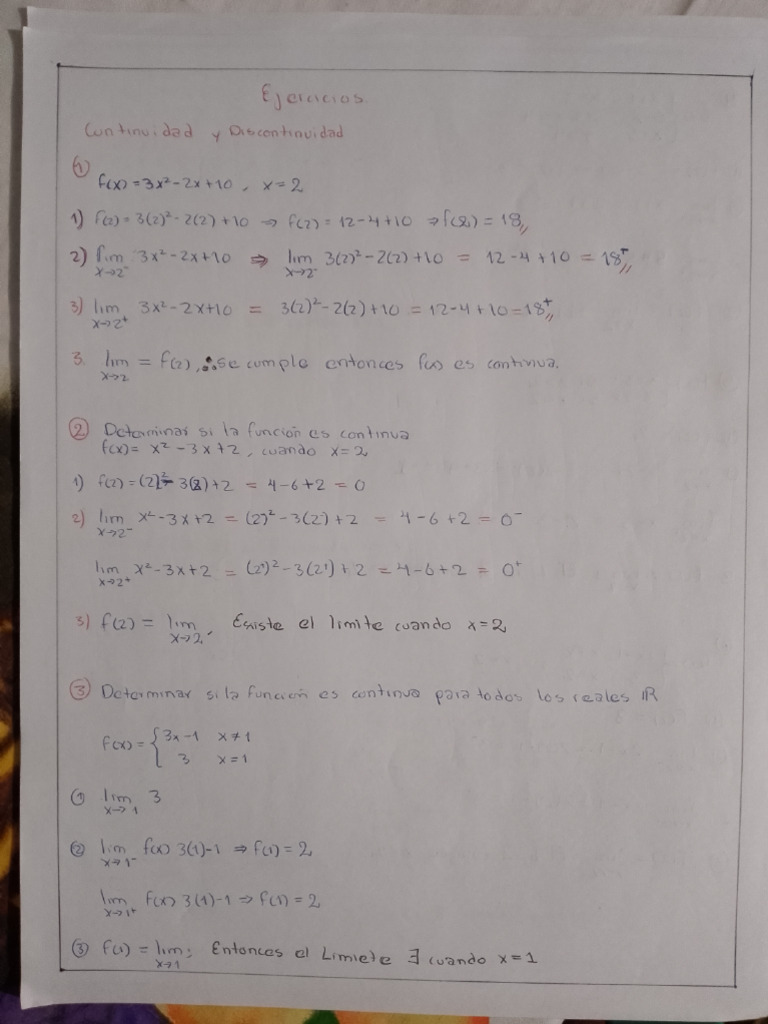 Práctica de continuidad | PDF
