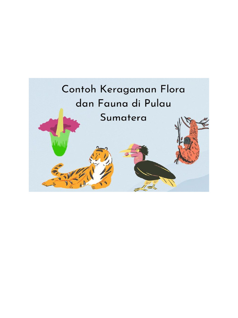 Berikut Contoh Keragaman Flora Di Pulau Sumatera | PDF