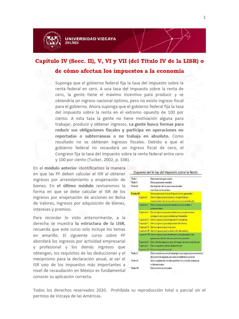 M4_LCI001_ISR_PF_I | PDF | Impuesto sobre la renta | Interés