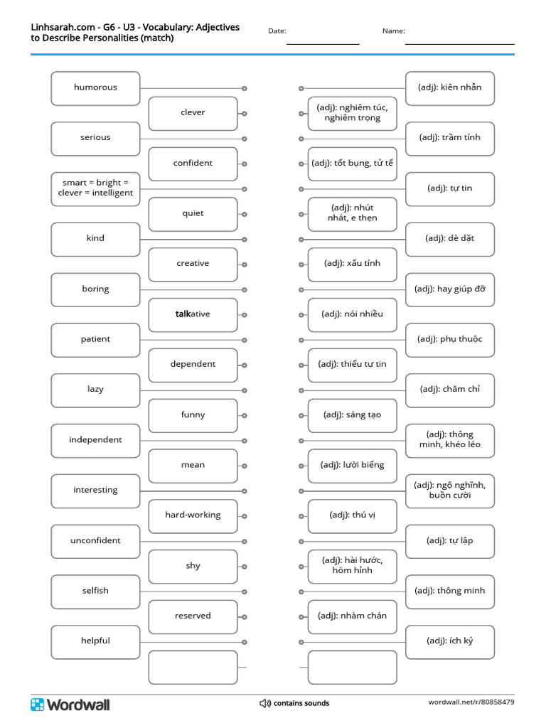 linhsarahcom-g6-u3-vocabulary-adjectives-to-describe-personalities ...